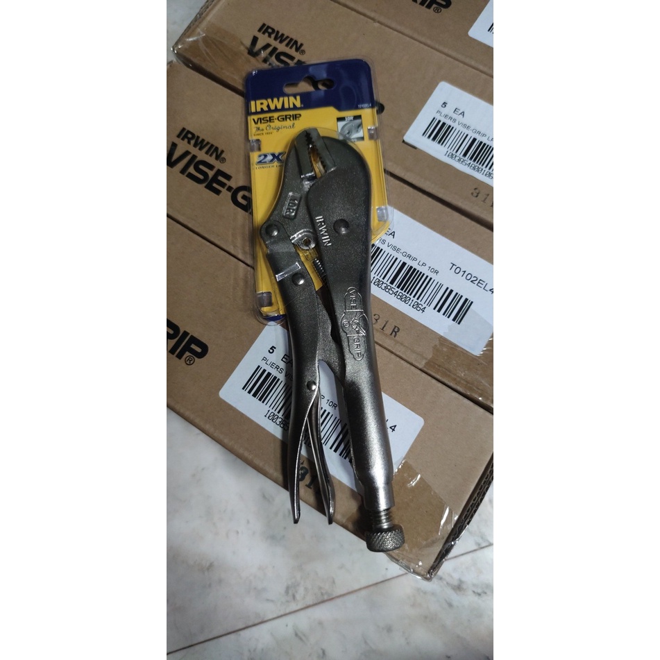 คีมล็อคปากตรง 10" VISE GRIP 10R IRWIN คีมล็อค VISE-GRIP ของแท้100% ...
