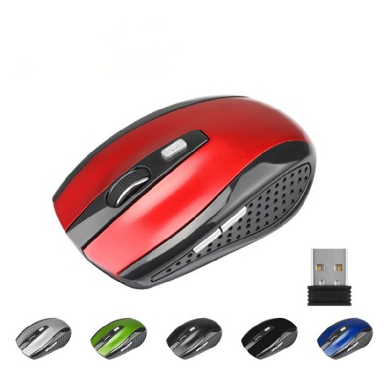 Portable 2.4GHz Wireless Mouse Adjustable DPI Gaming 6 Buttons Optical ...