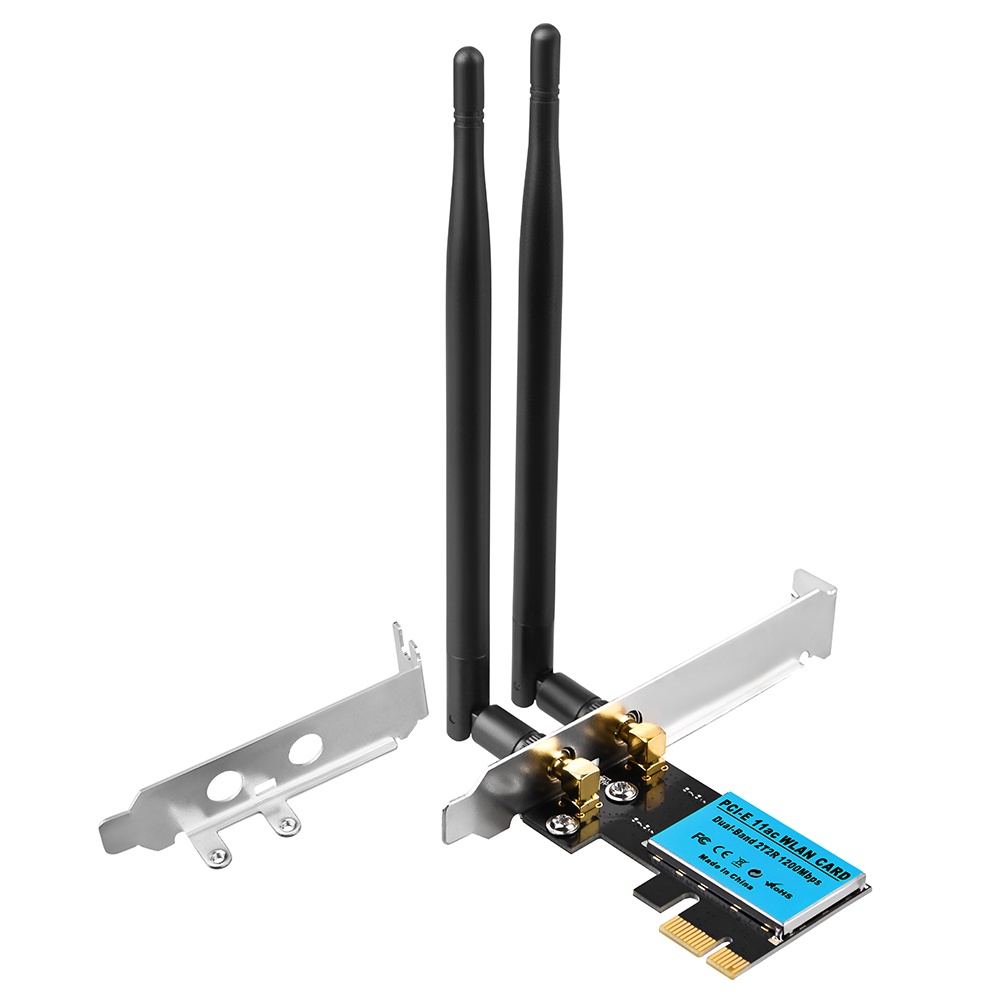 Dual Band Wireless Card Network Adapter Band 1200Mbps PCIe Wireless ...