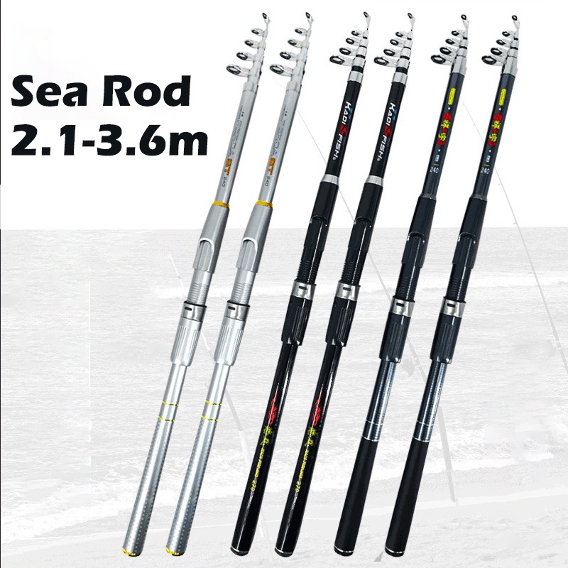 Telescopic Sea Fishing Rod Surf Batang Joran 7ft - 12ft | Shopee Thailand
