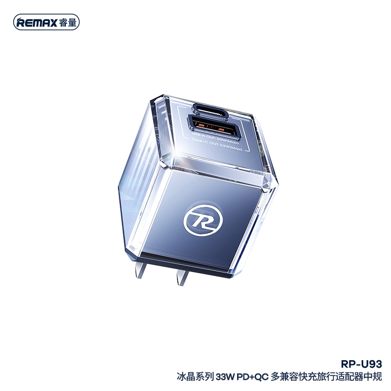 Remax RP-U93 ซีรีส์คริสตัลน้ําแข็ง 33WPD QC อะแดปเตอร์ชาร์จเร็วหลายรุ่น ...