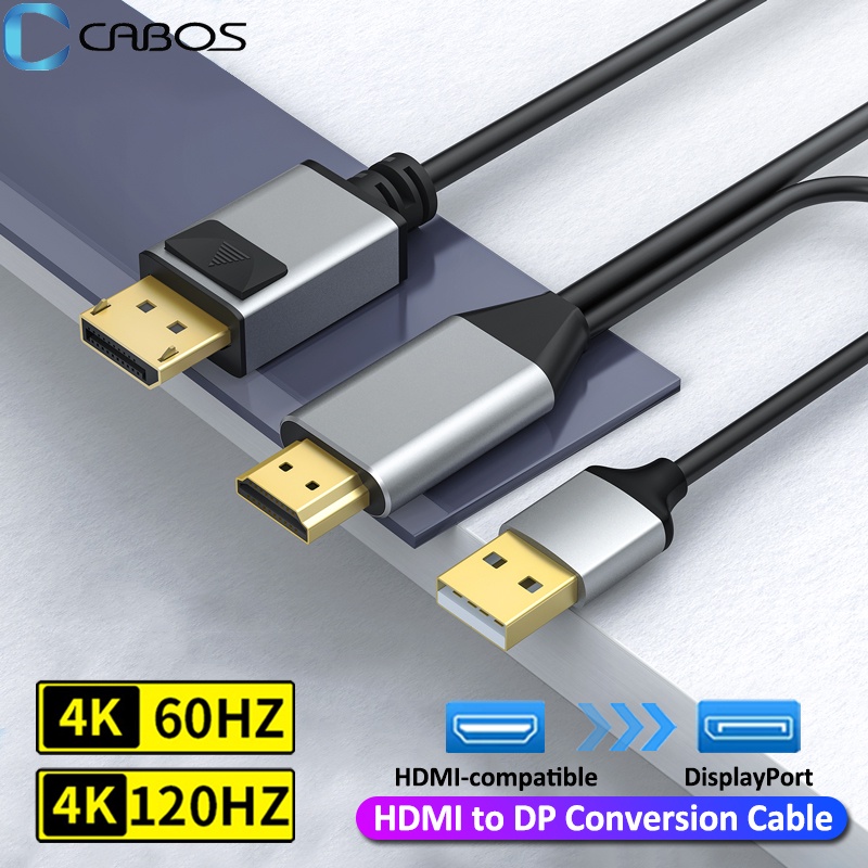 A4K 60Hz HDMI-compatible to Displayport Converter Cable For Laptop PC ...