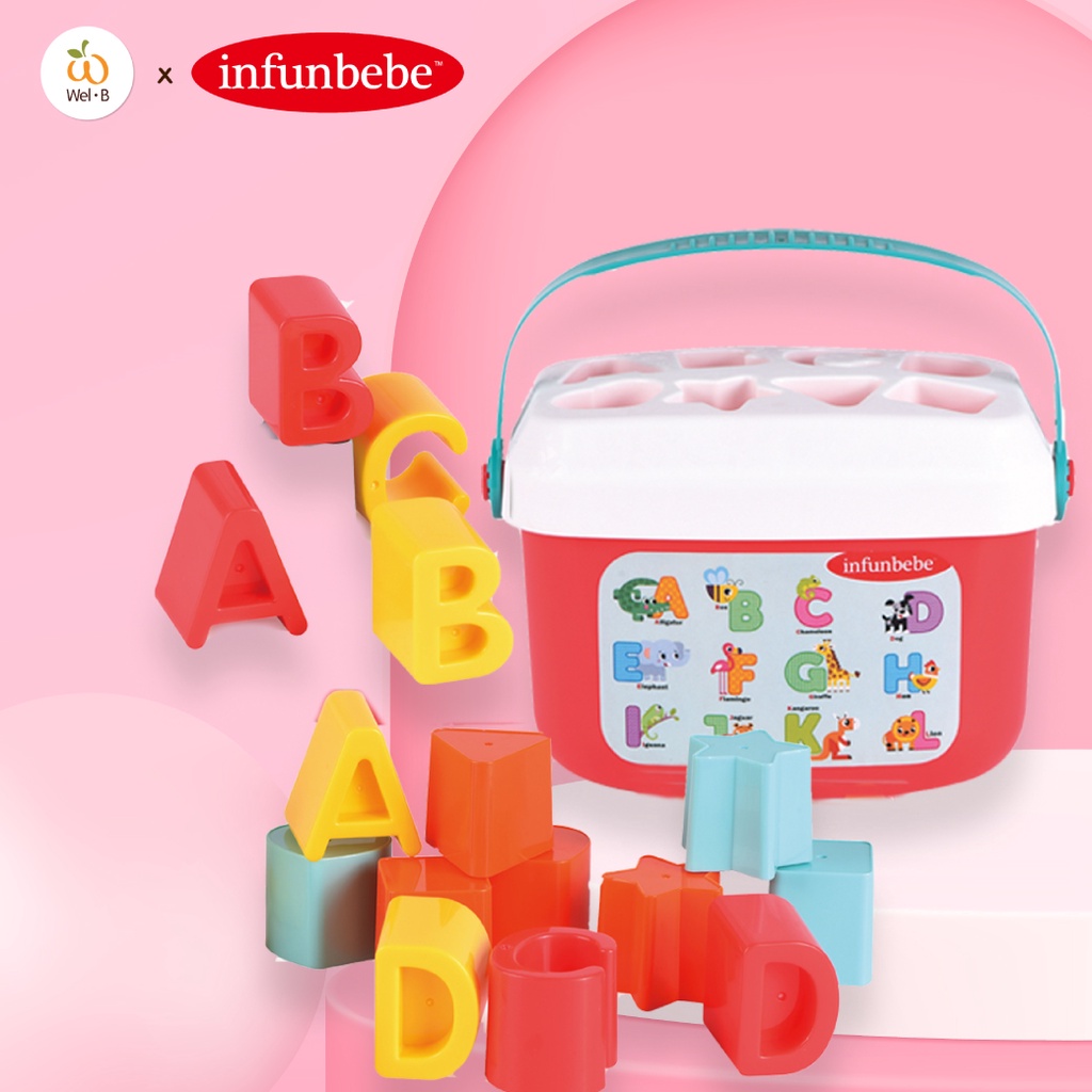 Wel-B x Infunbebe Shape sorter bucket (ถังเรียงรูปร่าง) - ของเล่น ของเล่นเด็กเล็ก ของเล่นเสริม ...