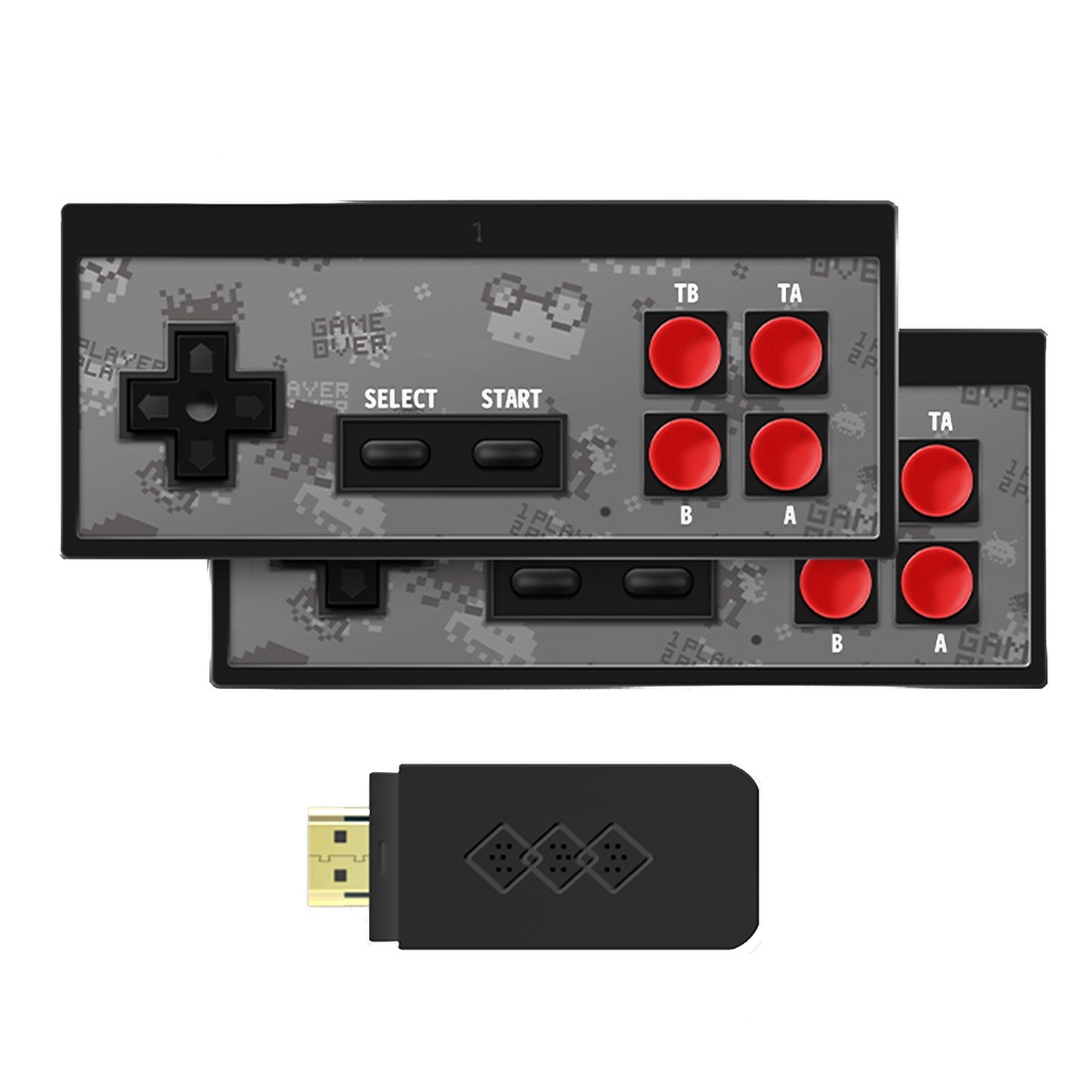 TV Game Console Set Wireless Handle 1700 Games Mini HD Double-play ...