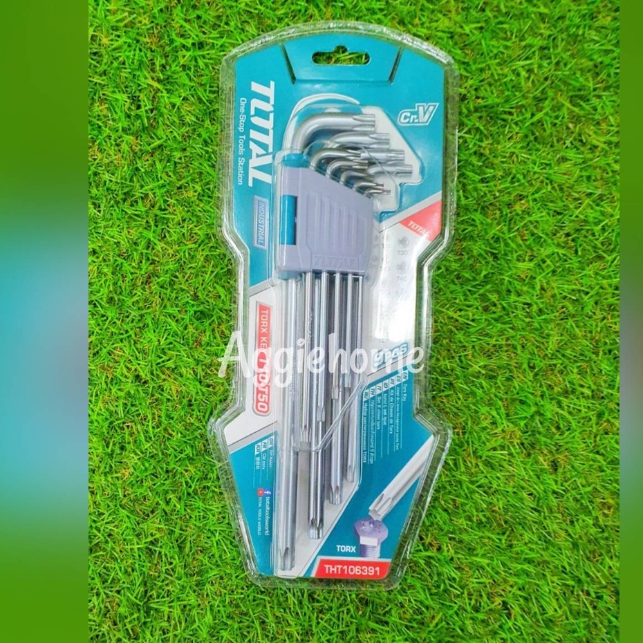 TOTAL กุญแจหกเหลี่ยม หัวท๊อกซ์ รุ่น THT-106391 ( 9ตัว/ชุด) ขนาดT10-T50 ...