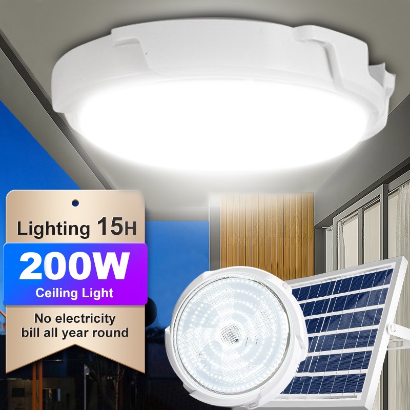 Solar Ceiling light Indoor Smart IP65 Waterproof Outdoor Garden Lamps ...