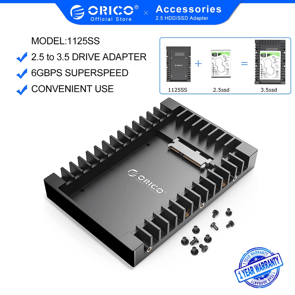 ORICO Hard Drive Caddy 2.5inch to 3.5inch Support SATA 3.0 To USB 3.0 ...