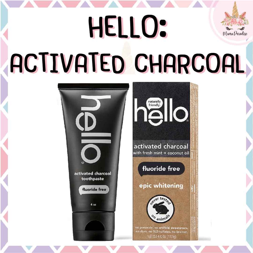*พร้อมส่ง/ของแท้‼️* Hello Oral Care Activated Charcoal Teeth Whitening ...