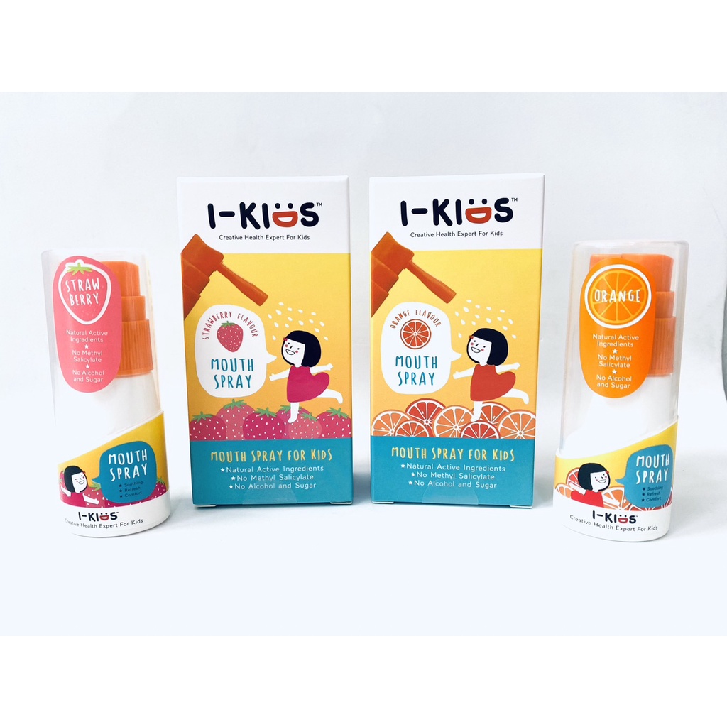 I-kids mouth spray 15ml รสส้ม / สตอเบอรี่ ลดอาการไอ ลดไอ สำหรับเด็ก ...