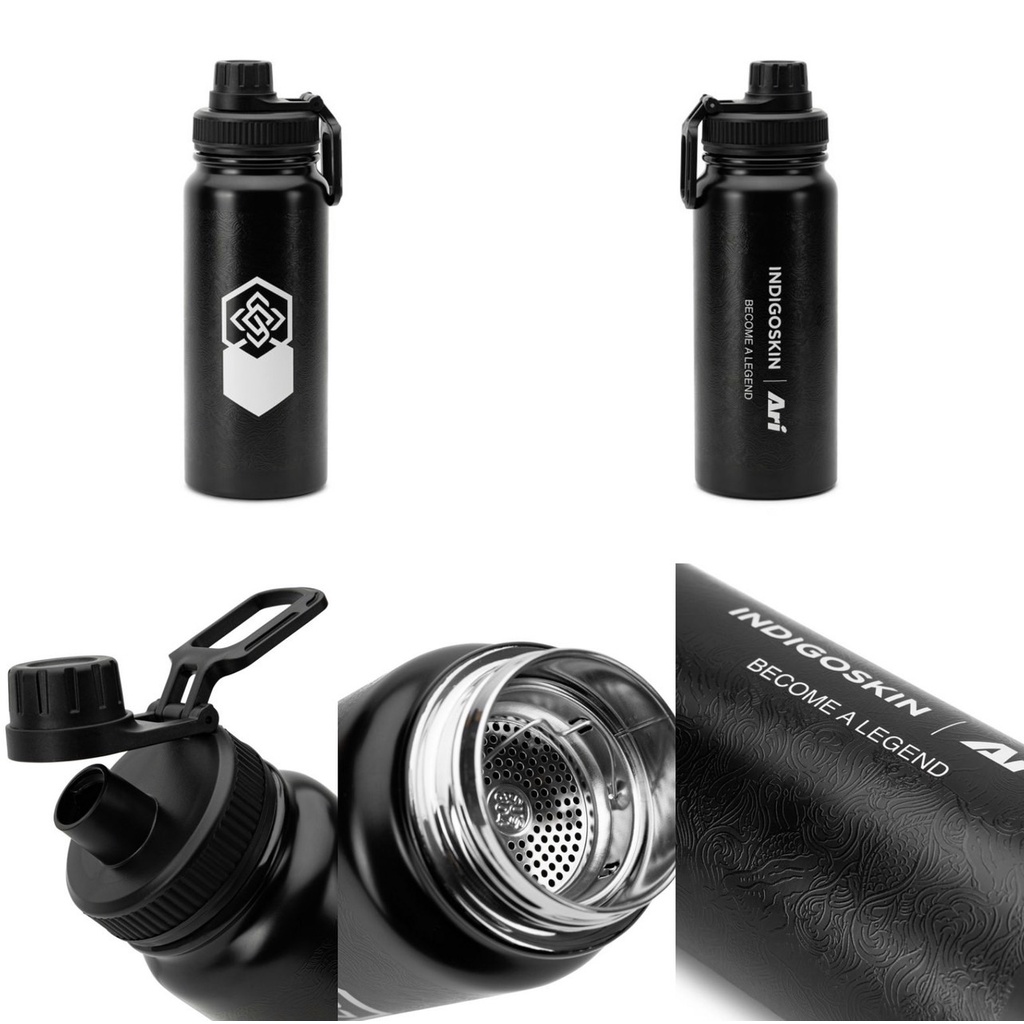 Ari กระติ๊กน้ำรักษาอุณหภูมิ ARI X INDIGOSKIN THERMO BOTTLE - BLACKWHITE ...