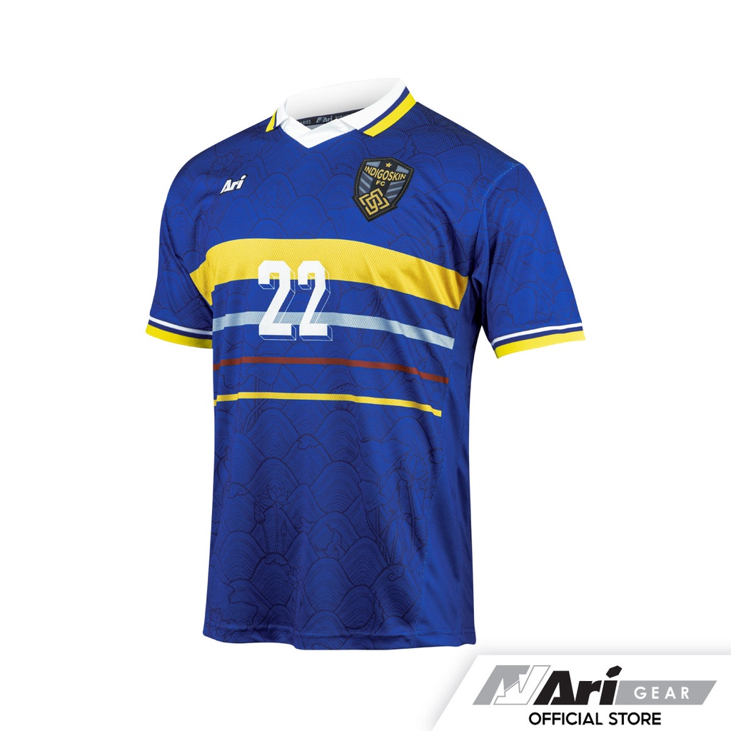 ARI X INDIGOSKIN JERSEY - BLUEYELLOWWHITE เสื้ออาริ อินดิโก้สกิน สีน้ำเงิน - arigear_official ...