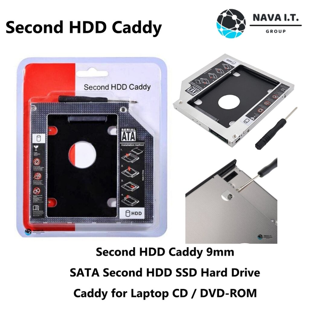COINSคืน15SQGNWTYF (238) NAVA IT ถาดแปลง SECOND HDD CADDY 9MM BRACKET ...