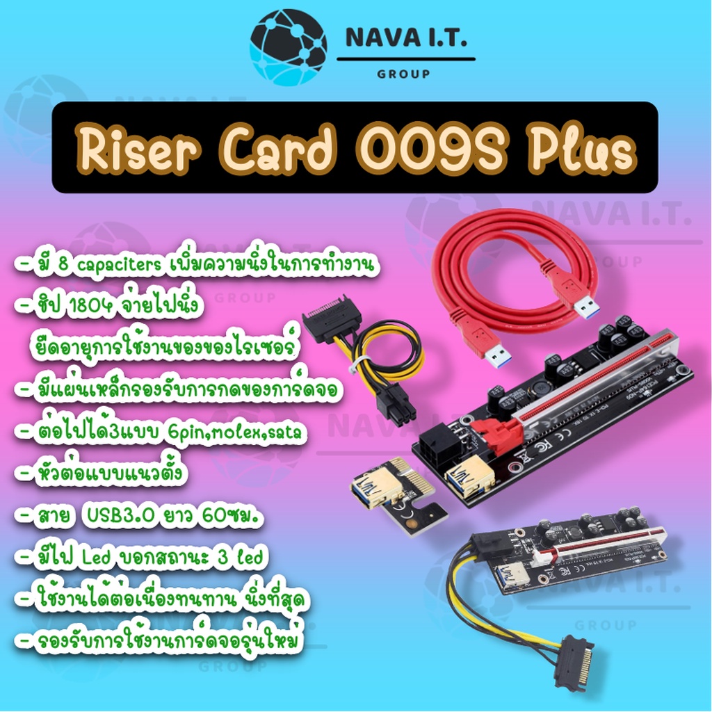 COINSคืน15FB9JMZV6 (142) NAVA IT RISER CARD 009S PLUS สายไรเซอร์การ์ดจอ ...