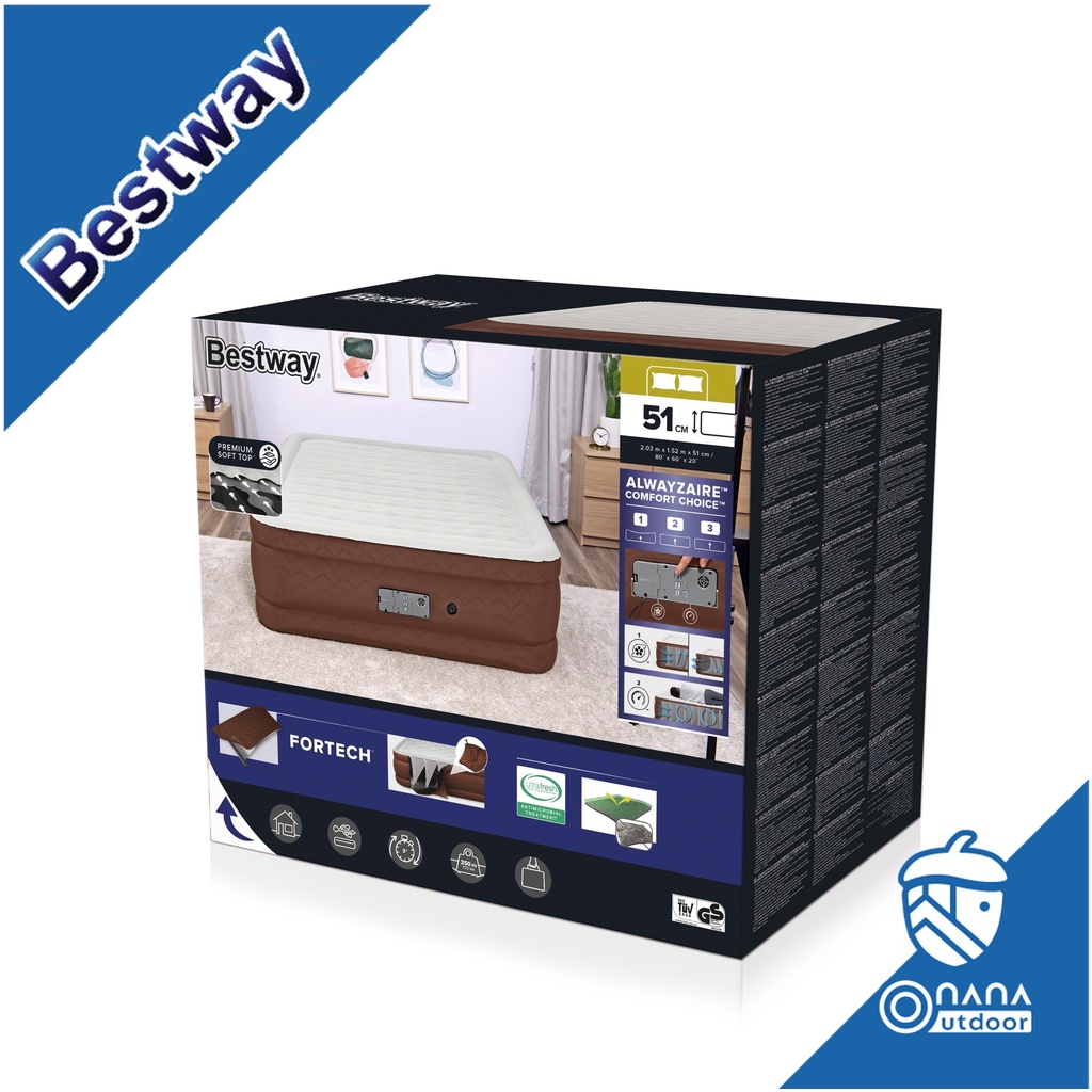 Bestway Alwayz Aire (69037) เตียงเป่าลมอัตโนมัติ ขนาด 5 ฟุต - onana_outdoor - ThaiPick