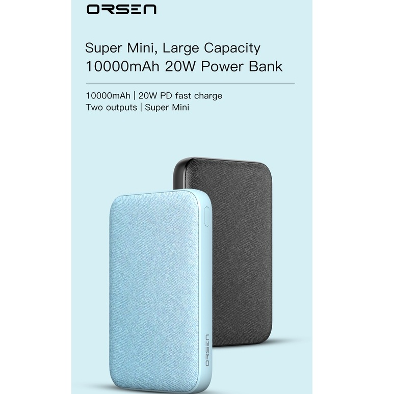 Eloop E49 แบตสำรอง 10000mAh QC 3.0 PD 20W Power Bank ชาร์จเร็ว Fast Quick Charge ของแท้ - orsen ...