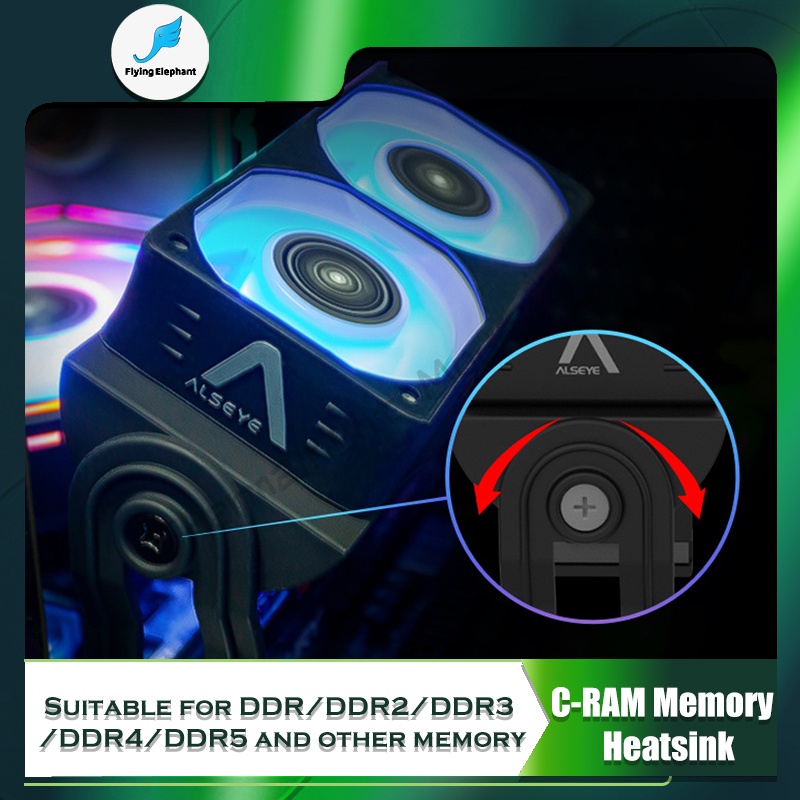 Alseye Ram Heatsink Radiator 5v 3pin Argb Pc Case Memory Cooling With 