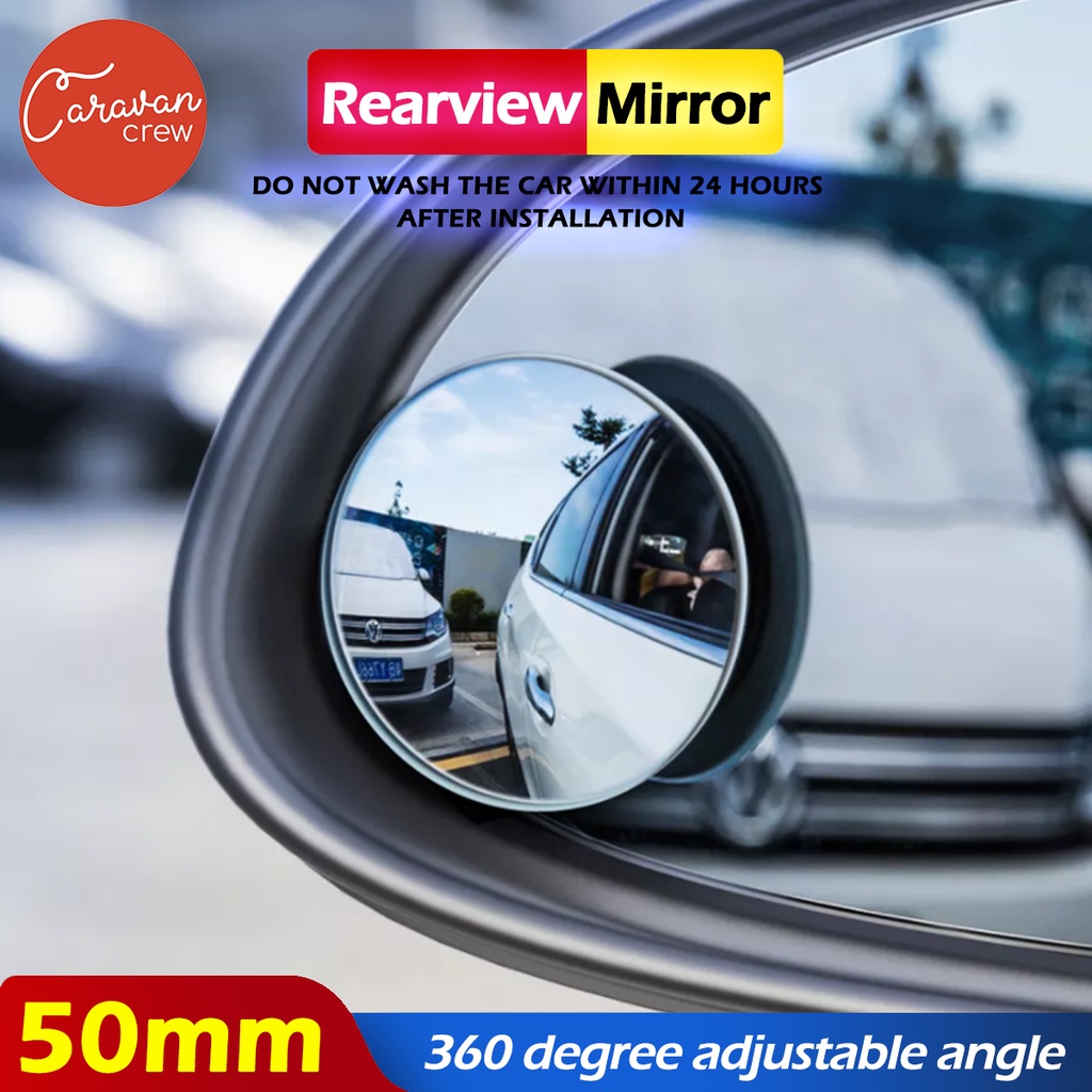 Caravan Crew Rearview Mirror กระจกมองหลังสำหรับรถยนต์แบบกลม ขนาดเล็ก HD ...