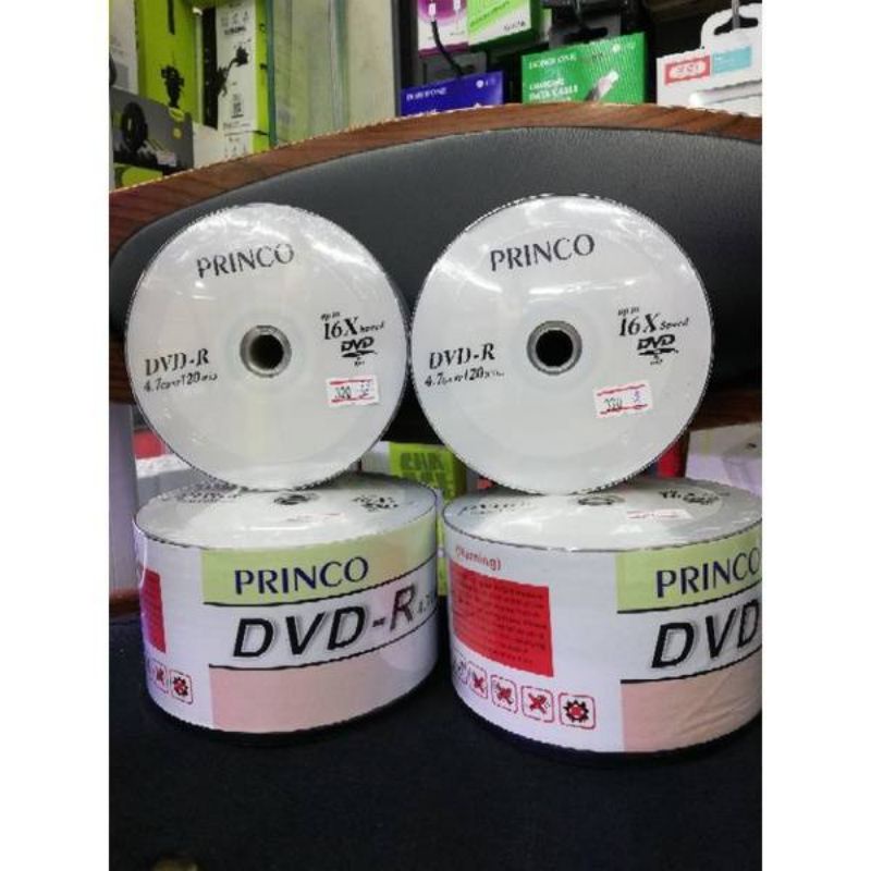 DVD-R PRINCO 50 PCS 4.7 GB 120 MIN 16X(NOBOX) | Shopee Thailand