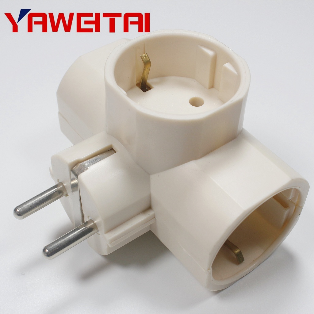 European Type Conversion Plug 1 To 3 Way Eu Standard Power Adapter ...