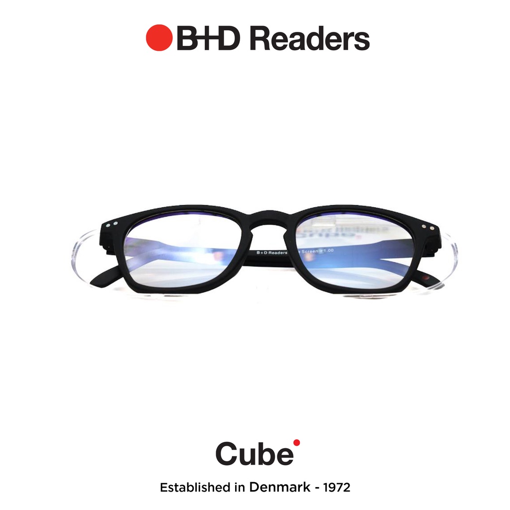 BD แว่นสายตายาวกรองแสงคอมพิวเตอร์ รุ่น CUBE READER MATT สี BLACK ...