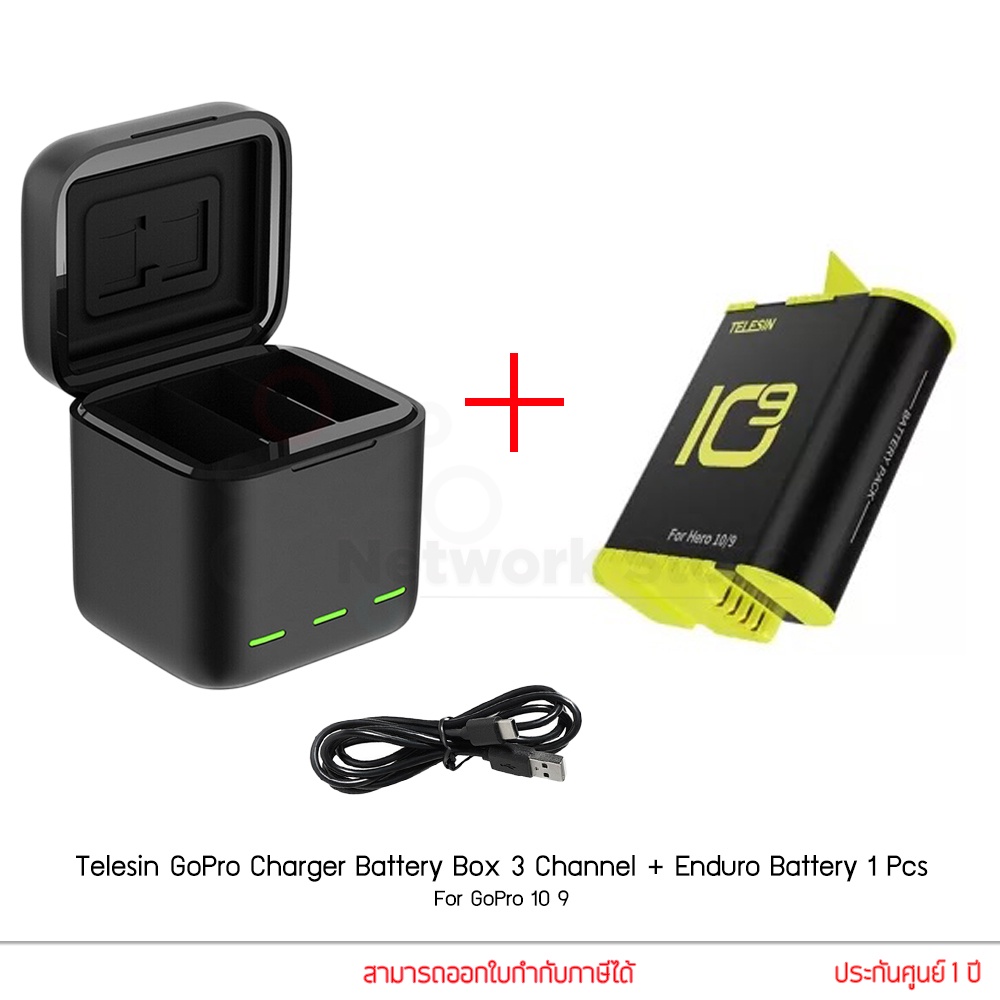 Telesin GoPro Rechargeable Enduro Battery for GoPro Hero 10 9 Charger ...