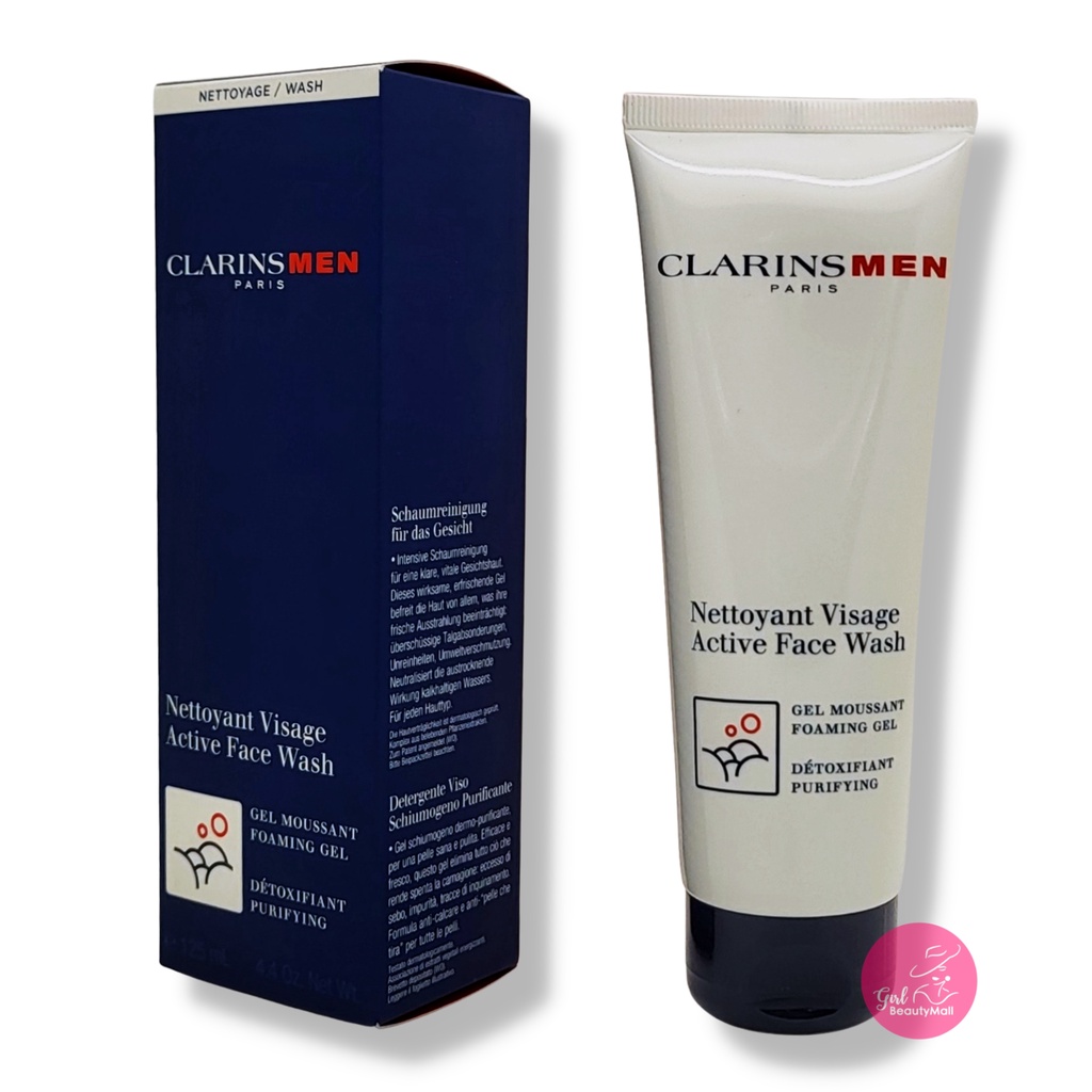 CLARINS Men Active Face Wash Foaming Gel 125mL | Shopee Thailand