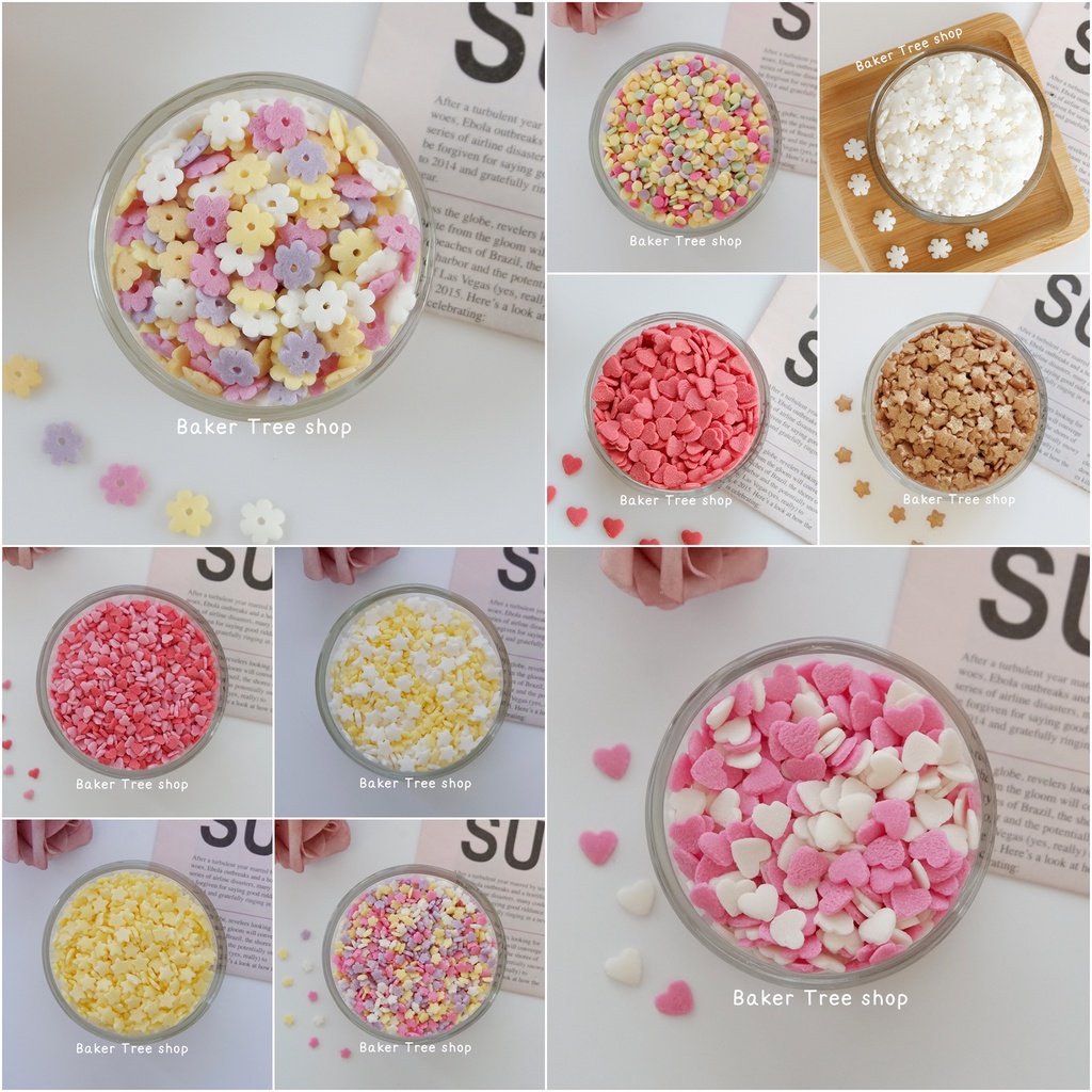 น้ำตาลสปริงเคิล ตกแต่งเค้ก / คัพเค้ก สีสวย ราคาถูก (Sugar sprinkles ...