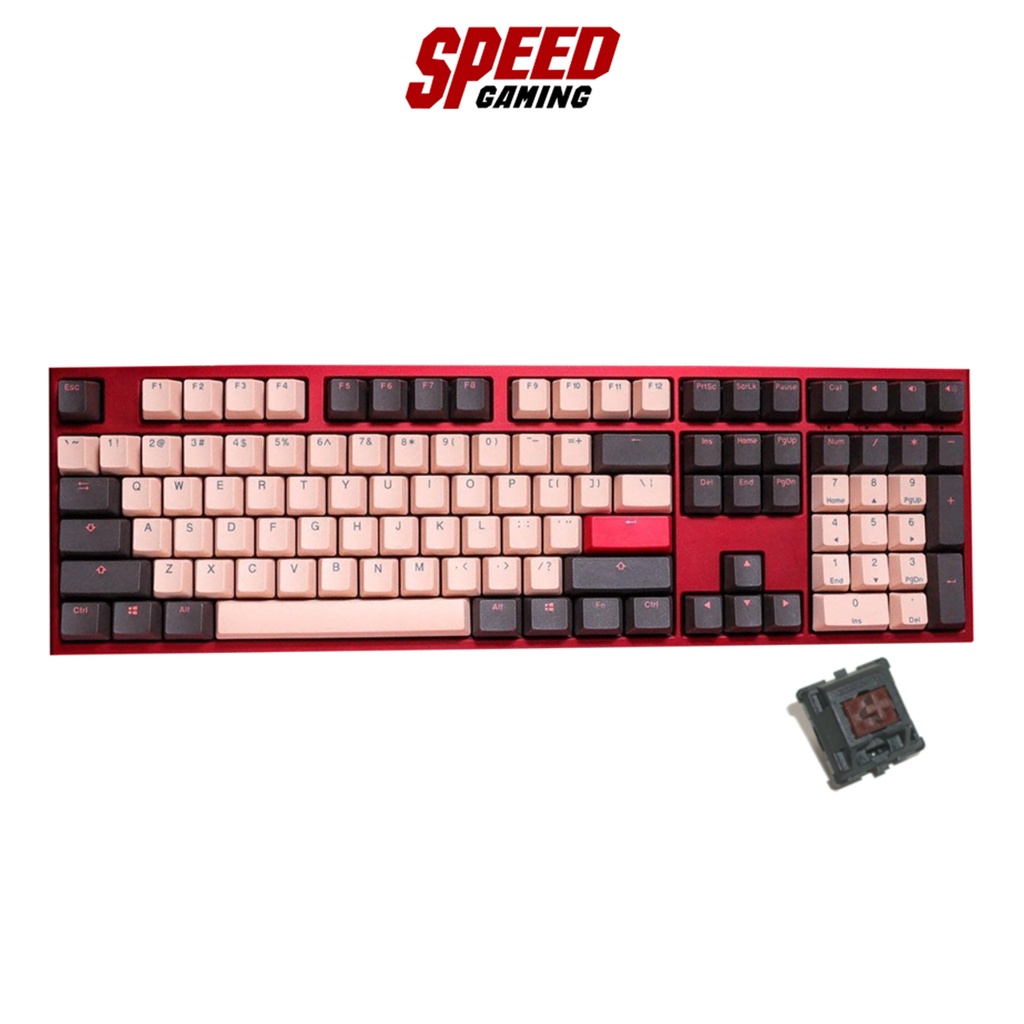 DUCKY GAMING KEYBOARD ONE 2 ROSA SPECIAL EDITION COW CHERRY BROWN ...