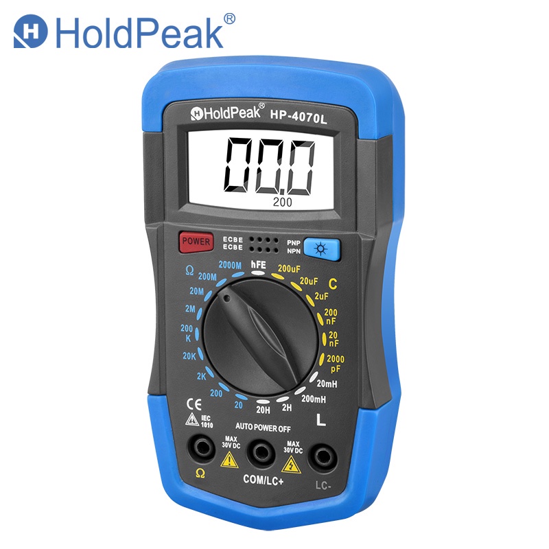 AHoldPeak HP-4070L Capacitance Multimeter Digital Inductance LCD Meter ...