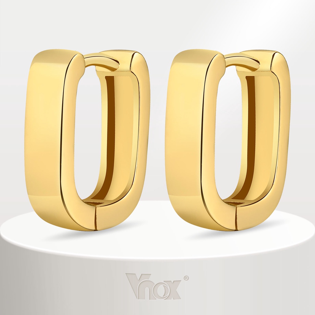 Vnox ต่างหูสเตนเลส รูปตัว U ชุบทอง ใช้แล้วไม่แพ้ - Vnox Jewelry - ThaiPick