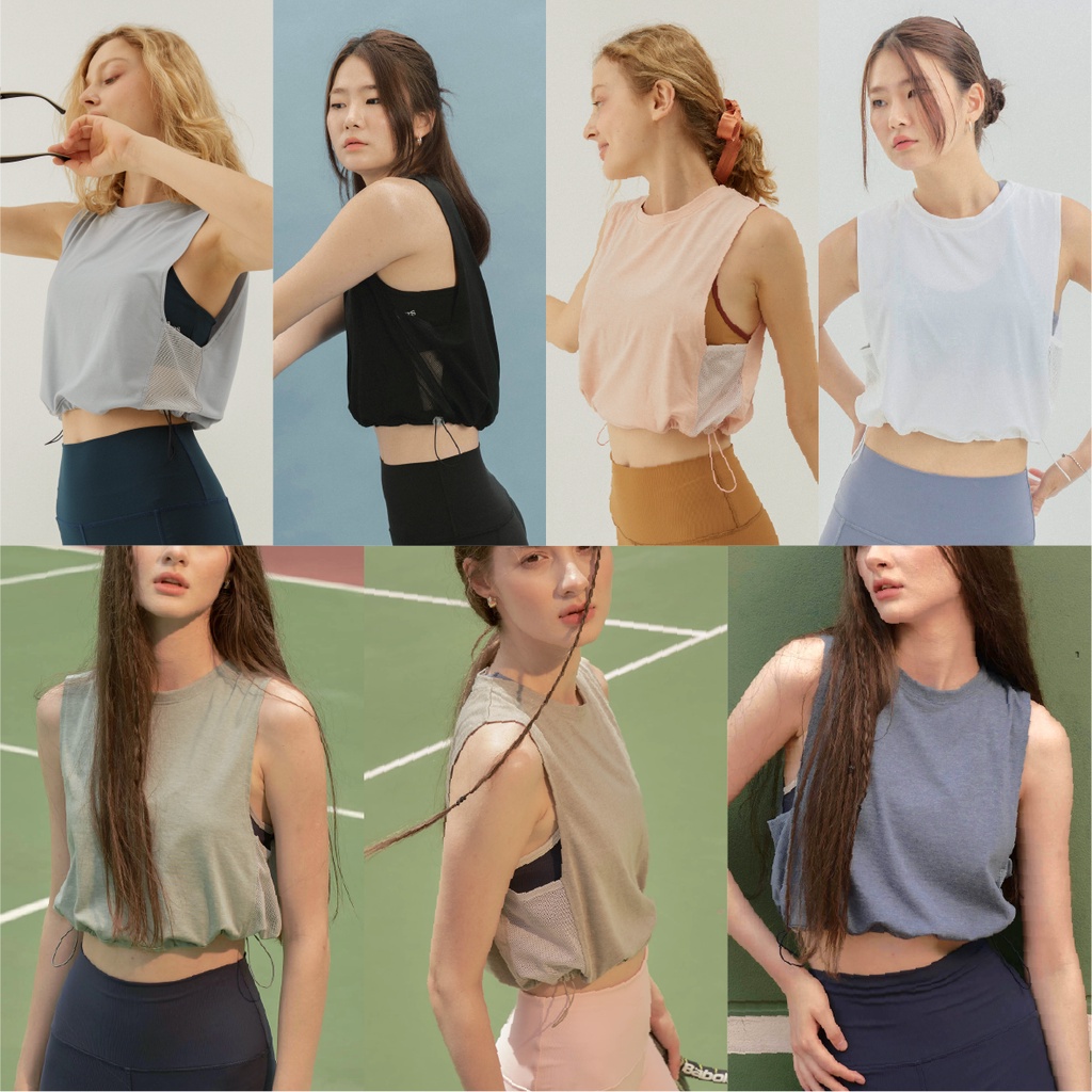 Sunflower Net Crop Tank The Flos Club - theflosclub - ThaiPick