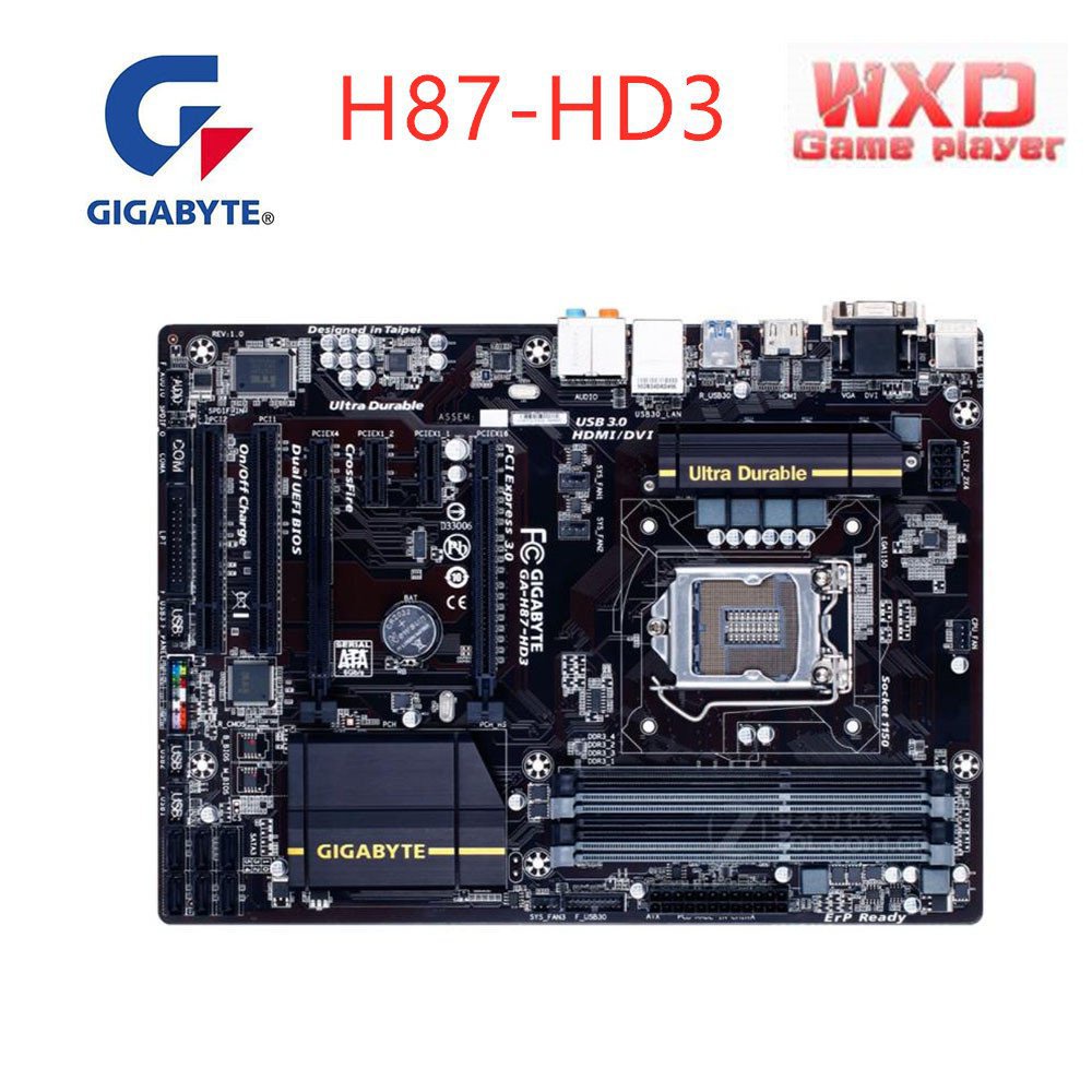 เมนบอร์ด gigabyte GA-H87-HD3 USB3.0 LGA 1150 DDR3 h87m H87 8k0c 3ygo ...