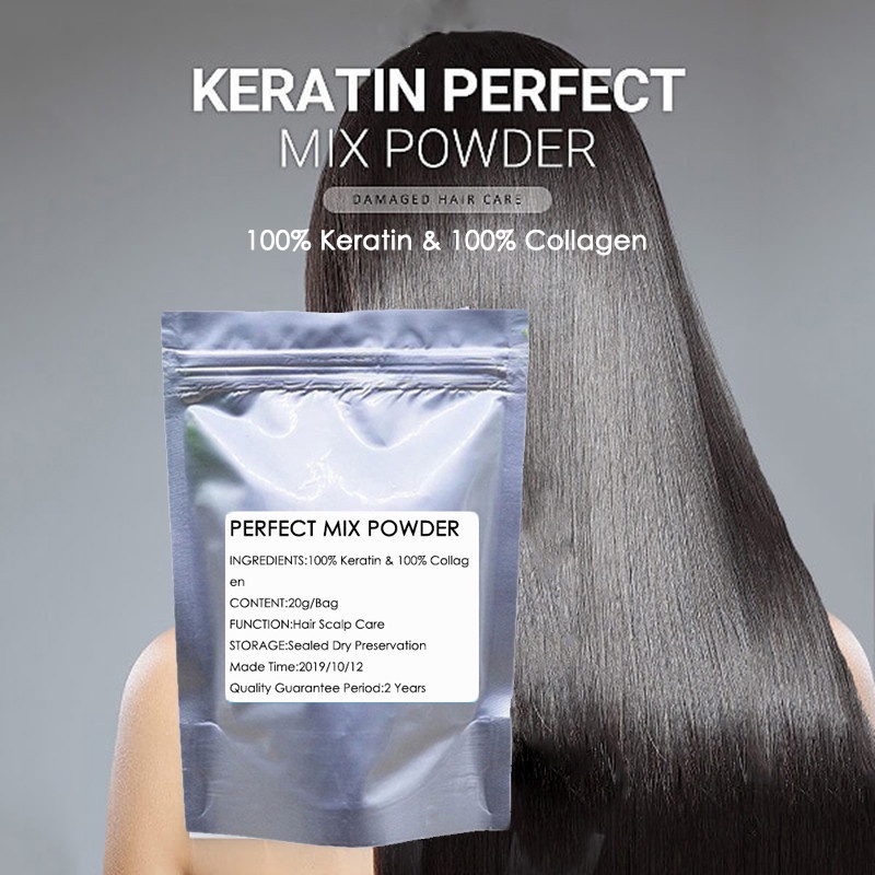 100% Collagen And 100% Keratin Prefect Mix Powder Vitamins Hair Roots ...