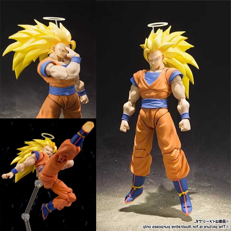 16CM DRAGON BALL Z Son Goku Super Saiyan 3 Joint Movable Anime Action ...