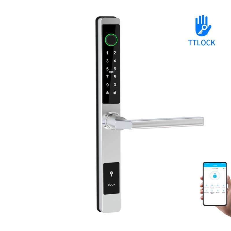 Ttlock App Waterpro Smart Fingerprint Password Lock Bridge-cut Aluminum ...