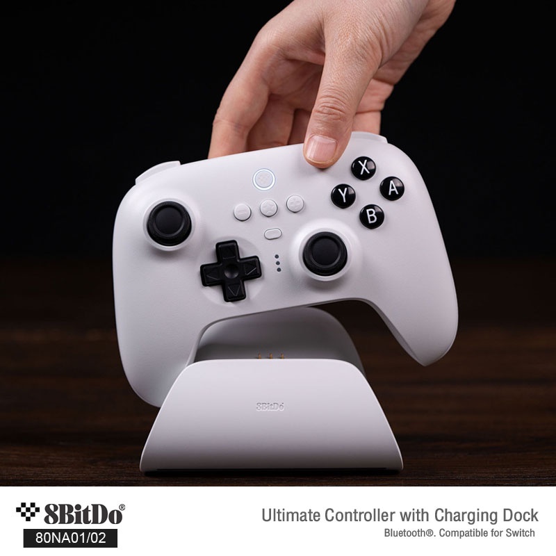 8Bitdo 80NA Ultimate Bluetooth 2.4g Controller with Charging Dock for Switch and Windows ...