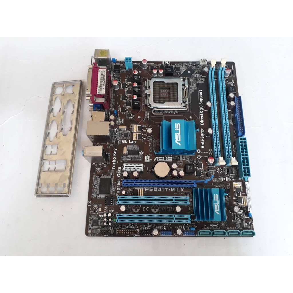 Mainboard 775 ASUS P5G41T-M LX พร้อมฝาหลัง สำหรับแรม DDR3 | Shopee Thailand