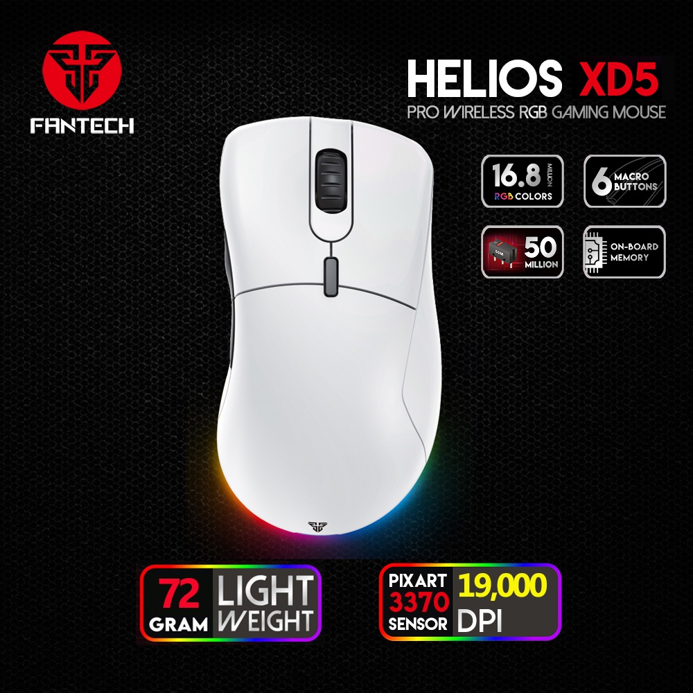 Fantech Xd5 Professional Gaming Mouse Pixart3370 19000dpi 1000hz 400ips ...