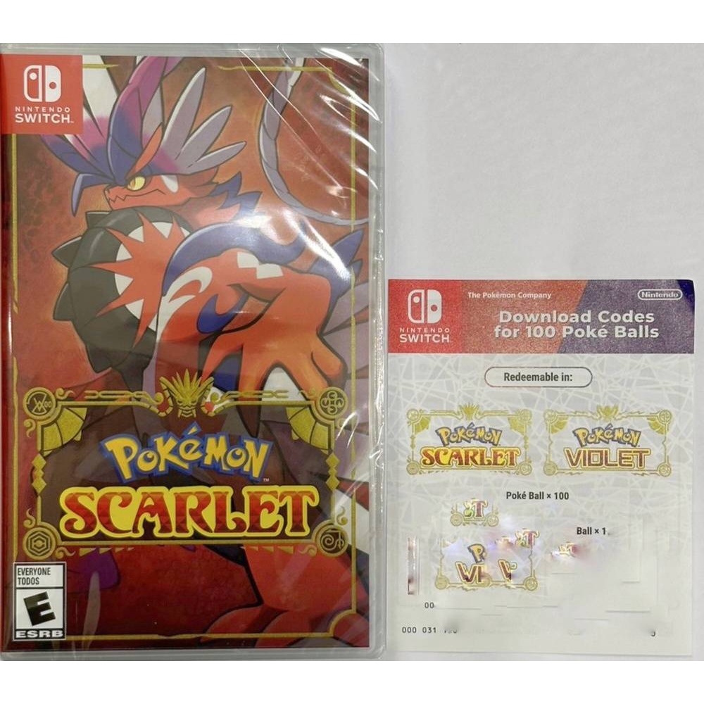 แถม Code Poké Ball Nintendo Switch NS Pokemon Scarlet (US-Asia) - gscs ...