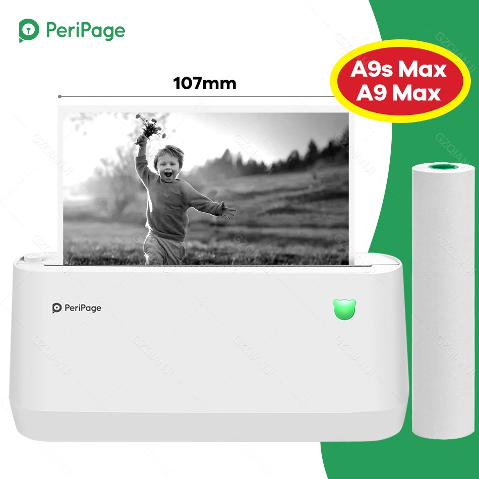 Peripage A9 A9s Max Mini Photo Wireless Thermal Phone Printer Sticker ...