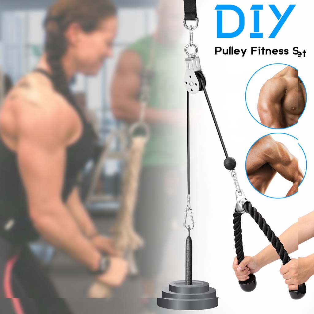 Fitness DIY Pulley Cable Machine Attachment System Loading Pin Lifting ...