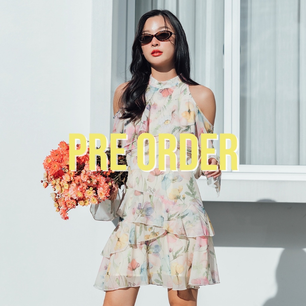 (PreOrder พร้อมส่งประมาณ 25 ธันวา) Icyicy Iris Lemon Dress DI14102 ...