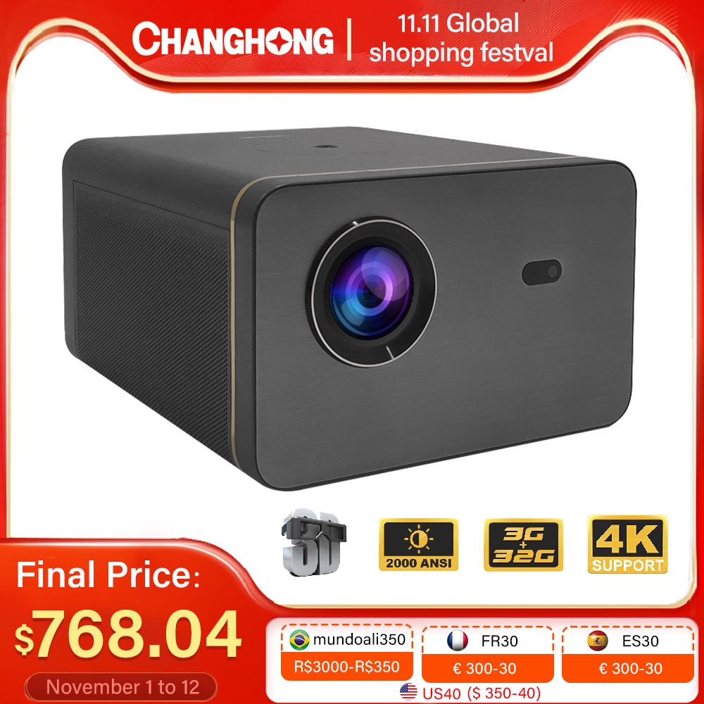 Changhong M4000 Full HD Projector 2000ANSI with 1080p 3D Video Support ...