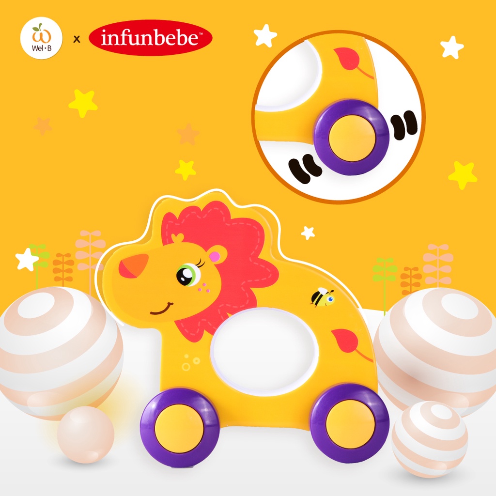 Wel-B x Infunbebe Push and Go Animals (Lion) (รถลากของเล่น สิงโต) - ของ ...