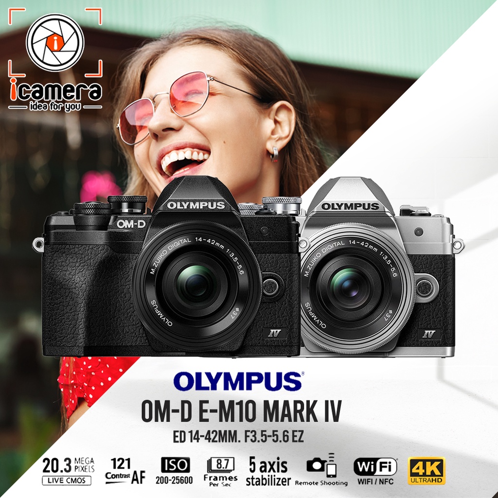 ผ่อน 0 Olympus Camera OM-D E-M10 Mark 4 Kit 14-42 mm. F3.5-5.6 EZ - รับประกันร้าน icamera 1ปี ...