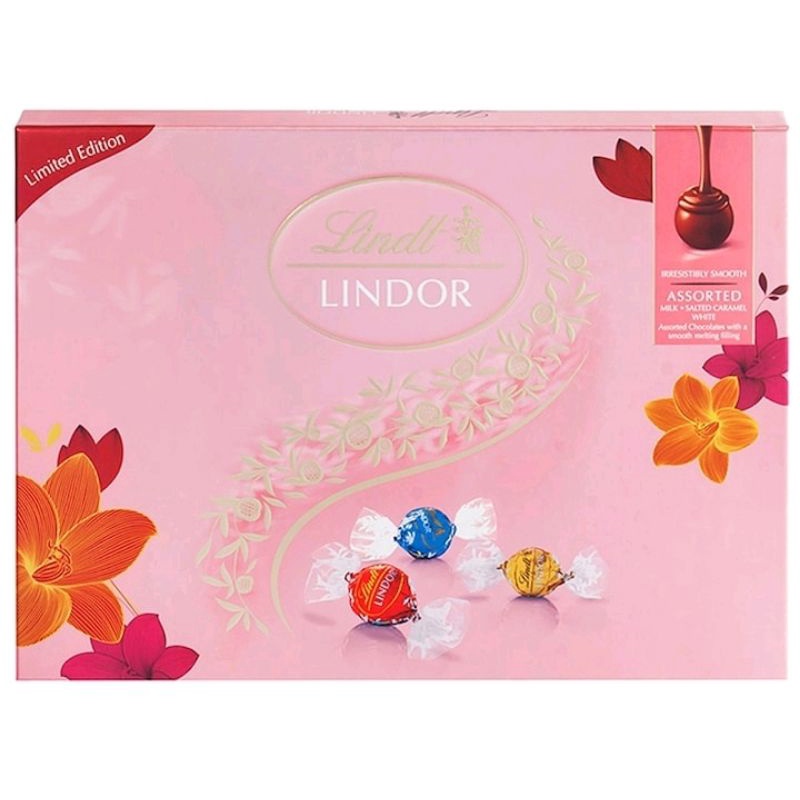 ลินด์ ช็อกโกแลตรวมรส พิ้งค์บ็อกซ์เซ็ต Lindt Lindor Pink Assorted ...
