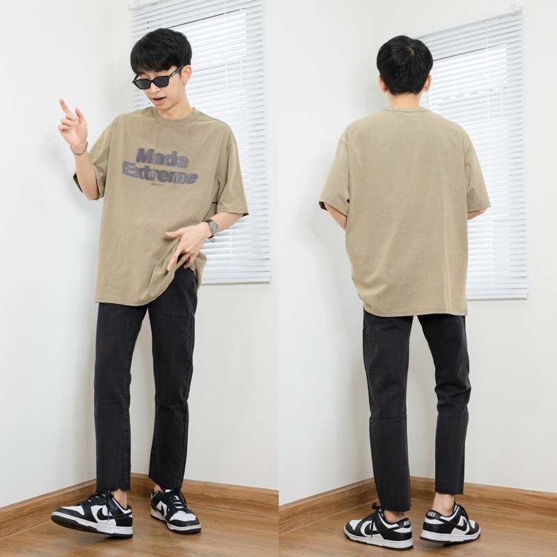 EXT BASIC T-shirt เสื้อยืดแขนสั้นทรงโอเวอร์ไซส์ - zamio.official - ThaiPick