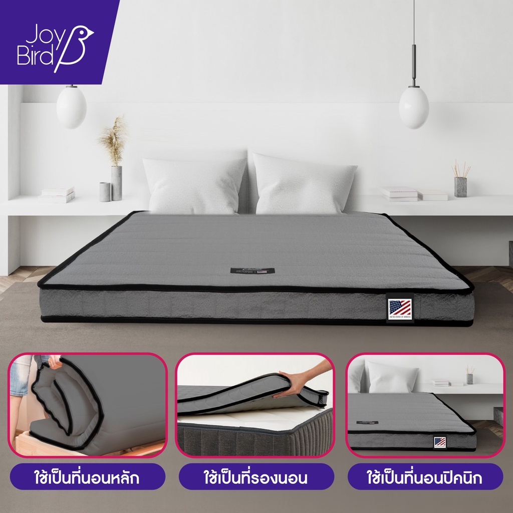 ส่งฟรี ที่นอนยางพาราแท้ ที่นอนปิคนิค ท็อปเปอร์ยางพารา แน่น รองรับสรีระ วางพื้นได้ ม้วนพับได้ by ...