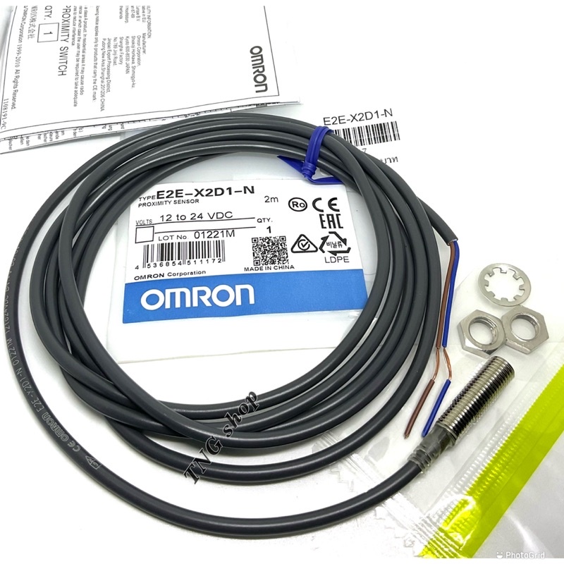 E2E-X2D1-N sensor เซ็นเซอร์ proximity จับโลหะ เกลียว 8 มิล 12-24VDC .ชนิด (NO).2สาย ของOMRON ...