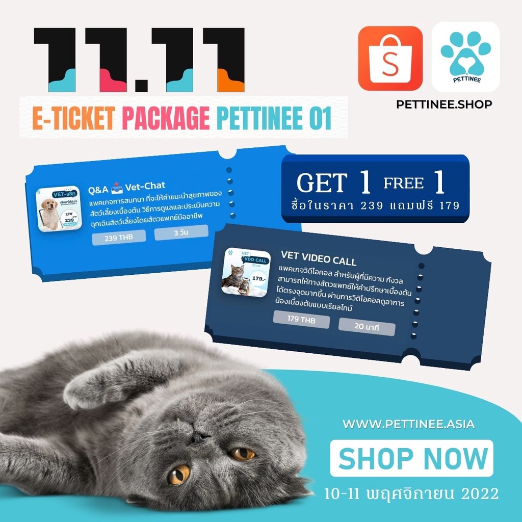 E-Ticket PACKAGE Pettinee 01 (แพ็คเกจ ราคา 239) | Shopee Thailand